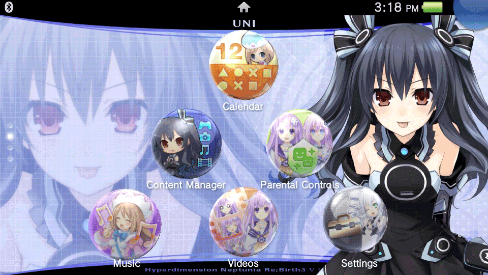 Hyperdimension Neptunia ReBirth3 - CPU Candidate Custom Theme PS Vita ...